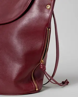 Celine Soft Triomphe Bucket In Shiny Lambskin
