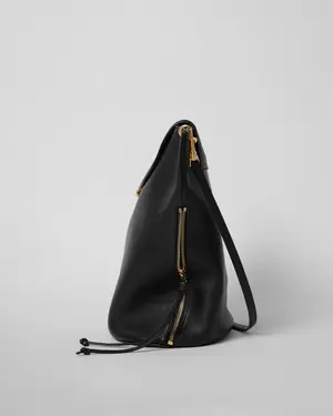 Celine Soft Triomphe Bucket In Shiny Lambskin