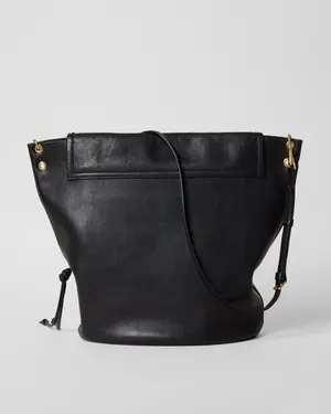 Celine Soft Triomphe Bucket In Shiny Lambskin