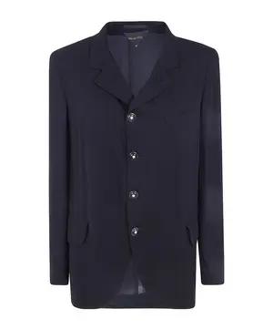 Comme Des Garçons Single Breasted Tailored Jacket - Black
