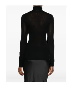 Elisabetta Franchi Sheer High-neck Knit Top