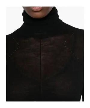 Elisabetta Franchi Sheer High-neck Knit Top