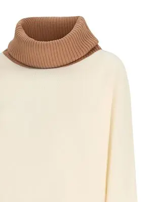Herno Color-block Turtleneck Knitted Sweater