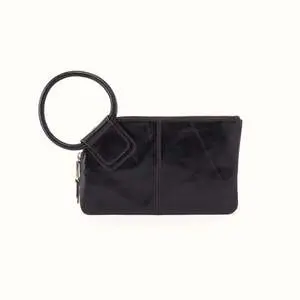 Hobo Sable Wristlet Wallet Black