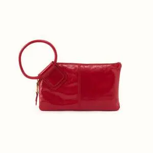 Hobo Sable Wristlet Wallet - True Red