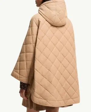 Moncler Diamond-quilted Hooded Cape