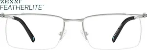 Zenni Rectangle Glasses Titanium Frame - Silver