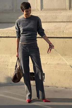 Anthropologie Brushed Cotton Blend Slim Trousers Pants