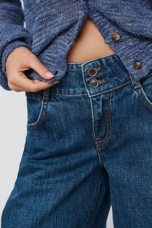 PILCRO Raver Low Rise Wide Leg Jeans