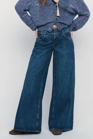 PILCRO Raver Low Rise Wide Leg Jeans