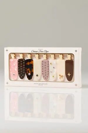 Anthropologie Crease-free Hair Clips, Set Of 8 - Multi