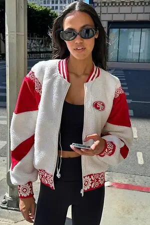 THE WILD COLLECTIVE Nfl Sherpa Fleece Jacket - Niners