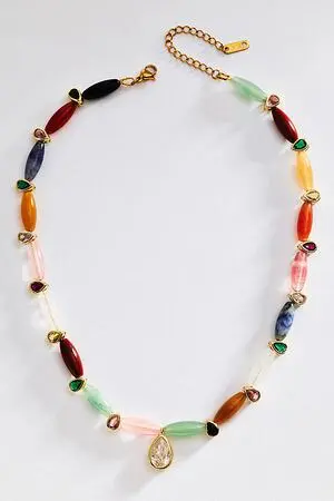 HANNAH B. Rabow Navette Necklace - Multi