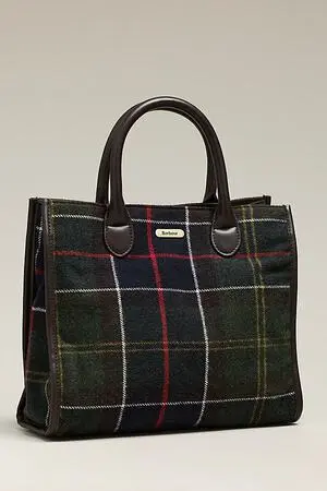 Barbour Barrhill Tartan Tote Bag - Green Pattern