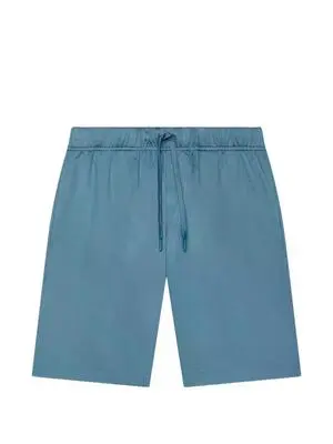 VALENZA Drawstring-waist Cotton Track Shorts - Blue