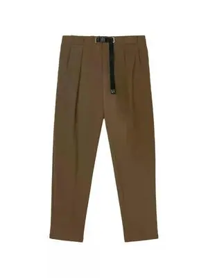 WHITE SAND Belted Pleated Trousers