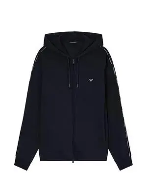 Emporio Armani Logo-embroidered Zip-up Hoodie