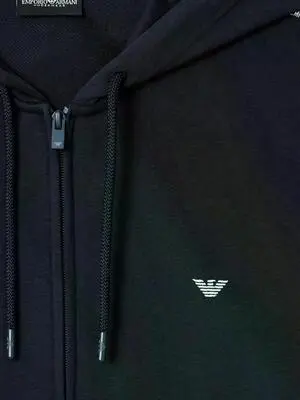 Emporio Armani Logo-embroidered Zip-up Hoodie
