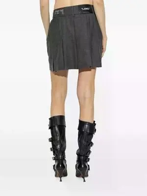 Off-White Light Wool Mini Skirt