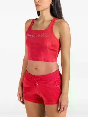 Sporty & Rich Logo-embellished Cropped Tank Top