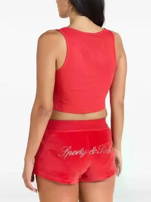 Sporty & Rich Logo-embellished Cropped Tank Top