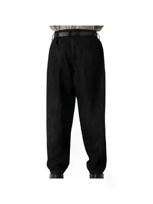 Yohji Yamamoto Pinstripe-pattern Pleated Trousers