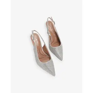 Carvela Corletta Heeled Woven Sling-backs