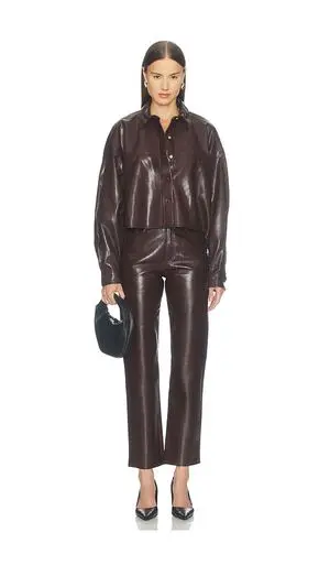AGOLDE Agnes Shirt In Brown - Madera