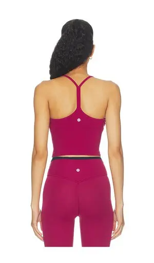 Lululemon Flow Y Cropped Tank Top In Burgundy
