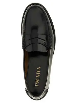 Prada Brushed Leather Loafers