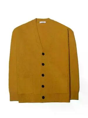 ROBERTO COLLINA Bouclé-knit Cardigan - Yellow