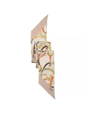 ELIZABETTA Silvia Equestrian-print Silk Scarf