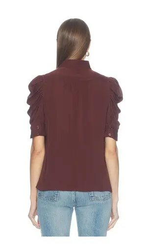 FRAME The Gillian Top In Mauve