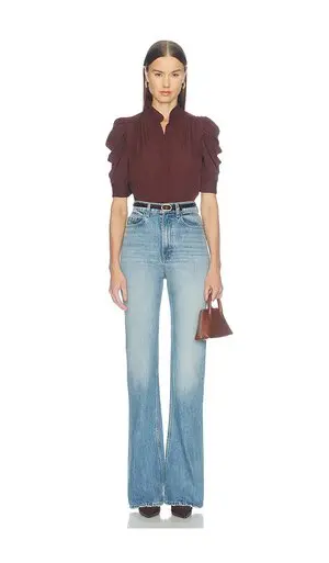 FRAME The Gillian Top In Mauve
