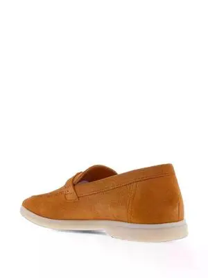 PARIS PUNK Charm-embellished Suede Loafers