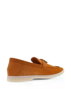 PARIS PUNK Charm-embellished Suede Loafers