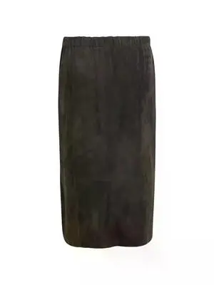 Max Mara Suede Drawstring-waist Skirt