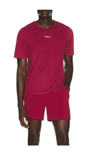 Lululemon Fast And Free Short Sleeve Shirt In Red - Raspberry Rave