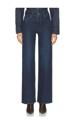 Paige Sasha Wide Leg Jeans In Denim-dark