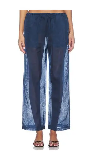 Renggli Organza Pant In Navy - Midnight