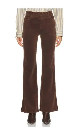 Paige Sofia Flare Corduroy Pant In Brown