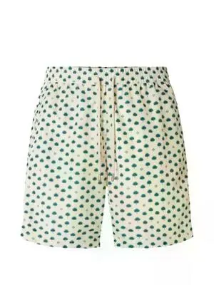 JACOB COHЁN Palm-tree-print Swim Shorts - Neutrals