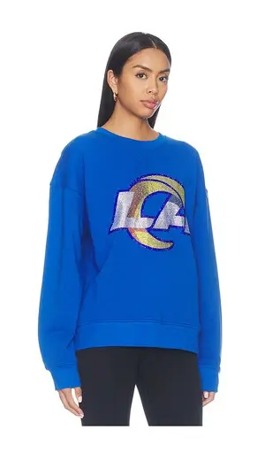 Terez Los Angeles Rams Marquee Crew Sweatshirt In Blue