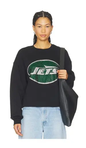 Terez New York Jets Marquee Crew Sweatshirt - Black