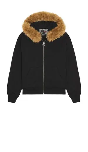 JUNGLES Fur Trim Hoodie
