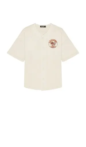 Junk Food Grateful Dead Rose Baseball Jersey In White