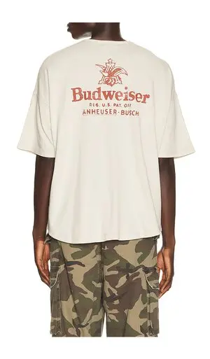 Junk Food Budweiser Anheuser Busch Baseball Jersey In White