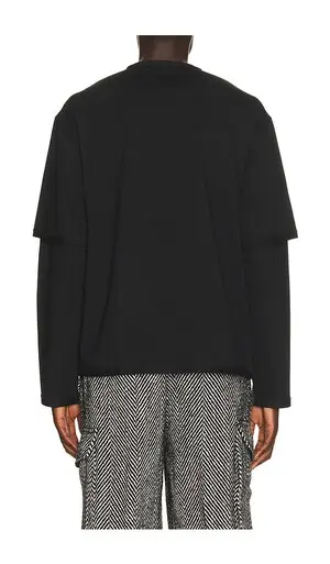 KROST Double Layer Long Sleeve Tee - Black