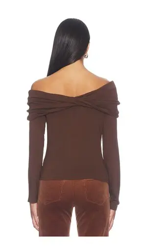 Paige Aaliyah Top In Brown - Hickory