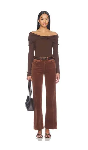 Paige Aaliyah Top In Brown - Hickory